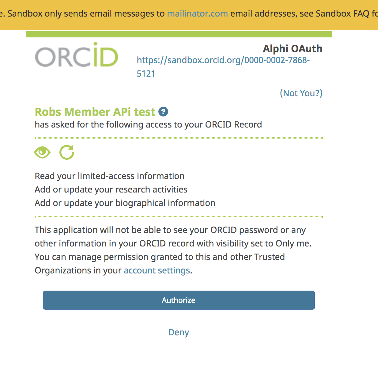 3. GET: authenticated iDs & permission - Hands-on with the ORCID API